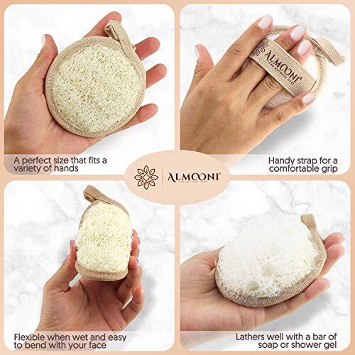 Premium Exfoliating Facial Loofah Scrubbers Natural Face Exfoliator Pad ...