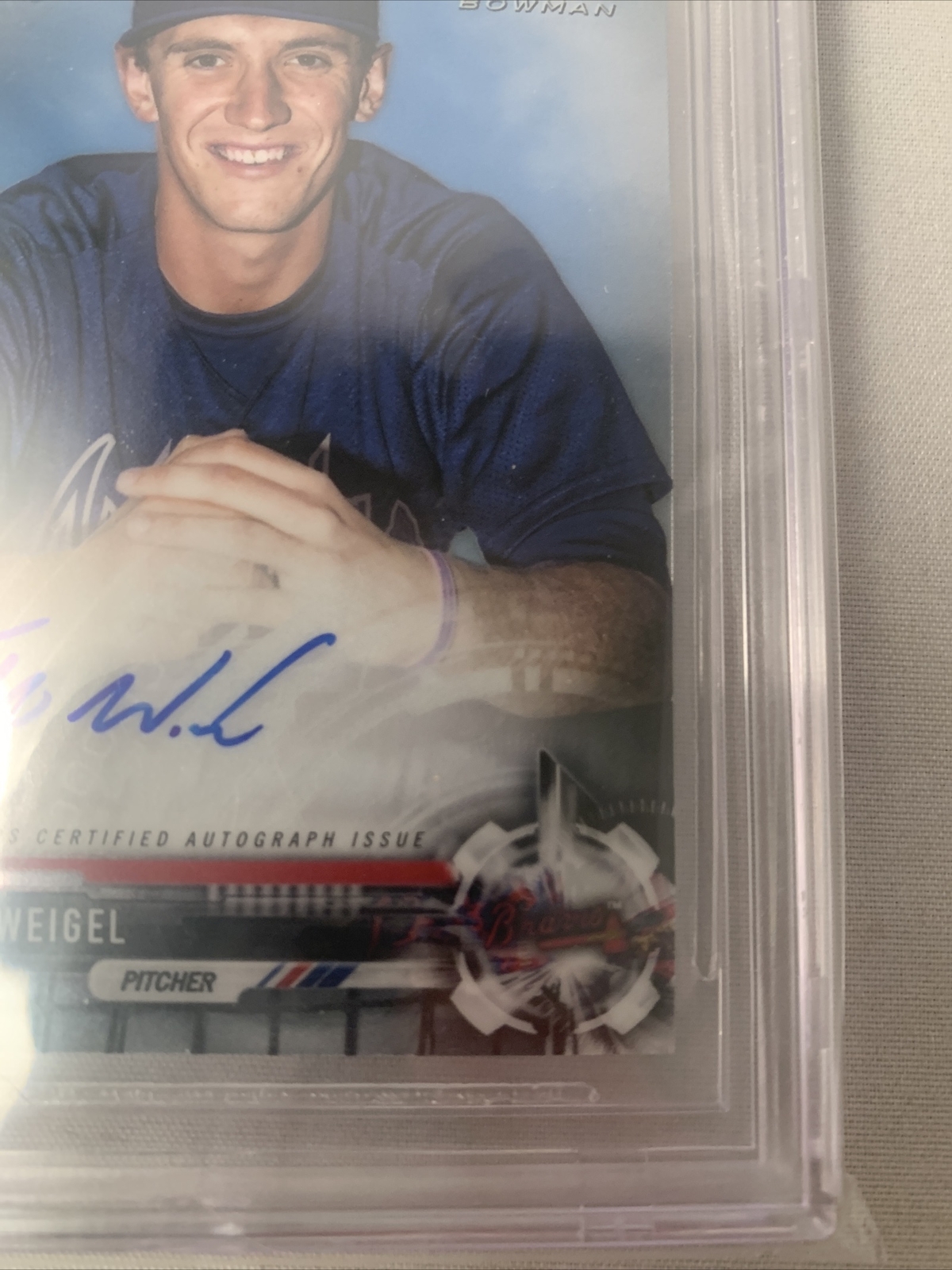 patrick weigel bowman chrome auto Milwaukee Brewers Beckett Graded 9 10 ...