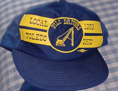 TOLEDO OHIO PILE DRIVERS UNION LOCAL 1394 MESH SNAPBACK TRUCKER ...