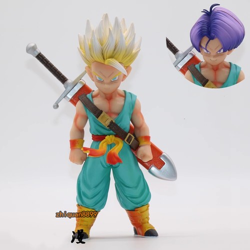 Super Saiyan Trunks 18cm PVC Figures Model Anime Statue Toys 2 Heads | eBay