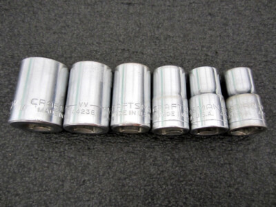 Vintage Craftsman 1/2" Drive 6pc Metric 12pt Socket Set Made in USA | eBay