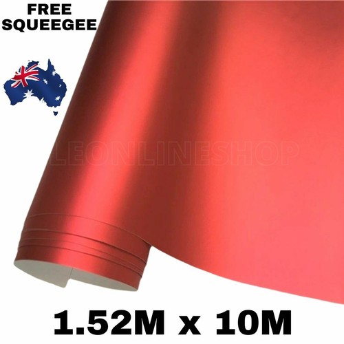 1.52M X 10M RED MATTE METALLIC CHROME CAR VINYL WRAP FILM ROLL STICKERS ...