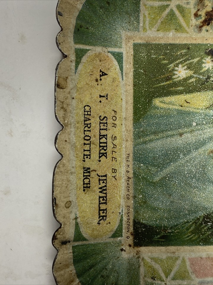 Vtg. Rockford High Grade Watches Advertising Tip Tray A. T. Selkirk ...