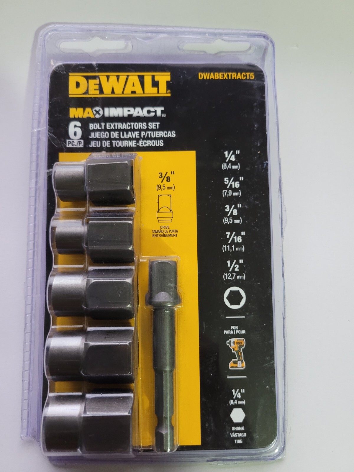 Dewalt Max Impact Extractor Set 5 Piece | eBay