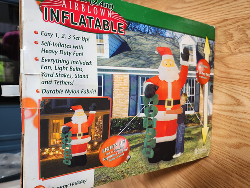 Gemmy 2002 RETIRED Giant 8 Ft Christmas SANTA CLAUS Airblown Inflatable ...
