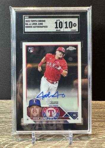 2023 Topps Chrome Rookie Autograph Josh Jung RC Rangers SGC 10 10 GEM ...