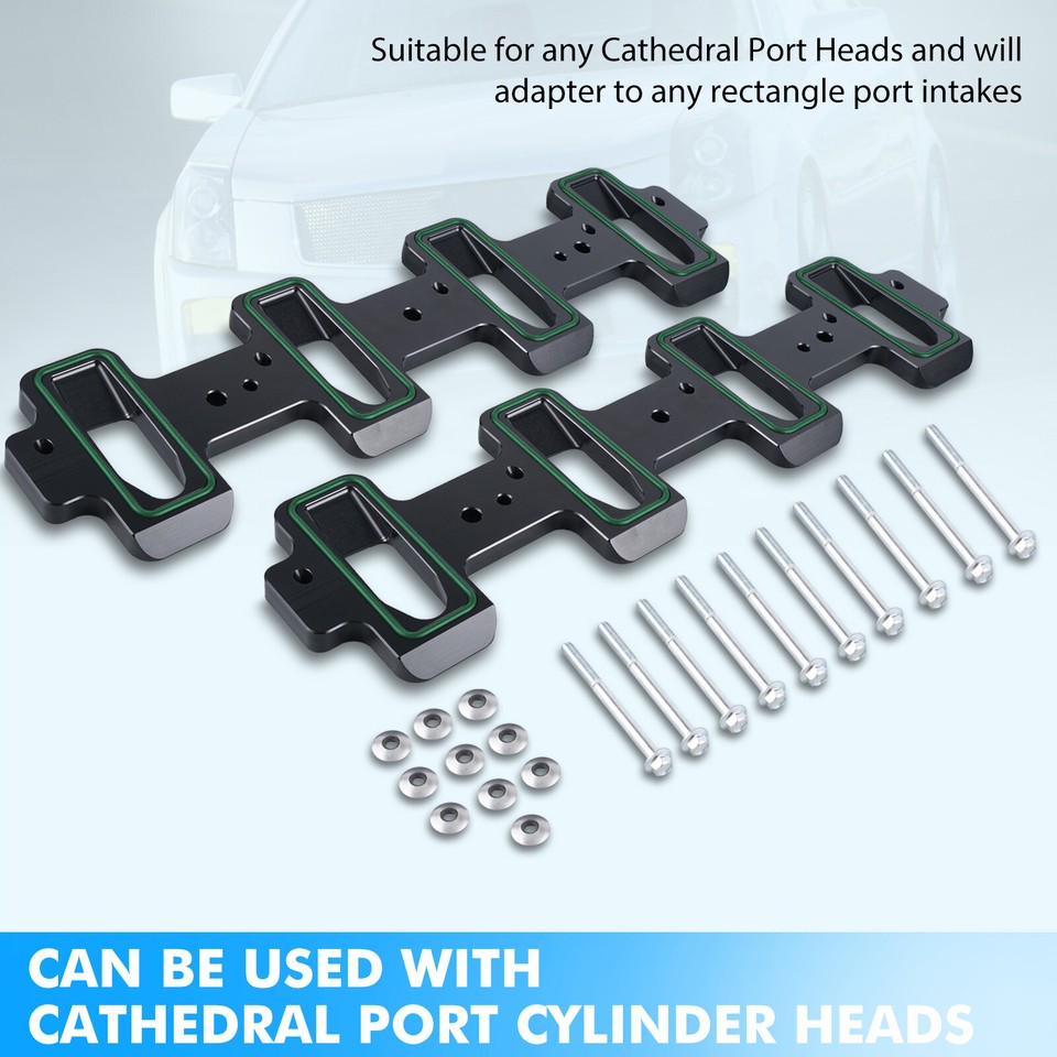 For LS1 Cathedral Port Cylinder Head to Rectangle Intake Supercharger ...