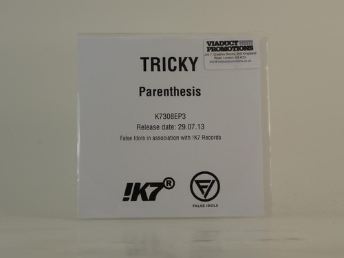 TRICKY PARENTHESIS (E22) 1 Track Promo CD Single along with White ...