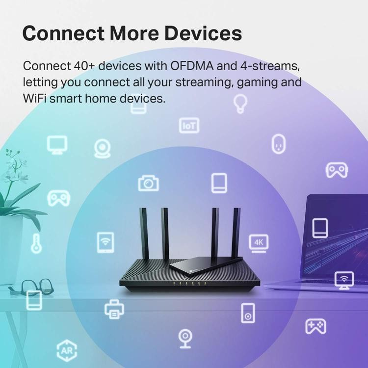 TP-Link AX1800 WiFi 6 Router V4 (Archer AX21) Dual Band Wireless ...