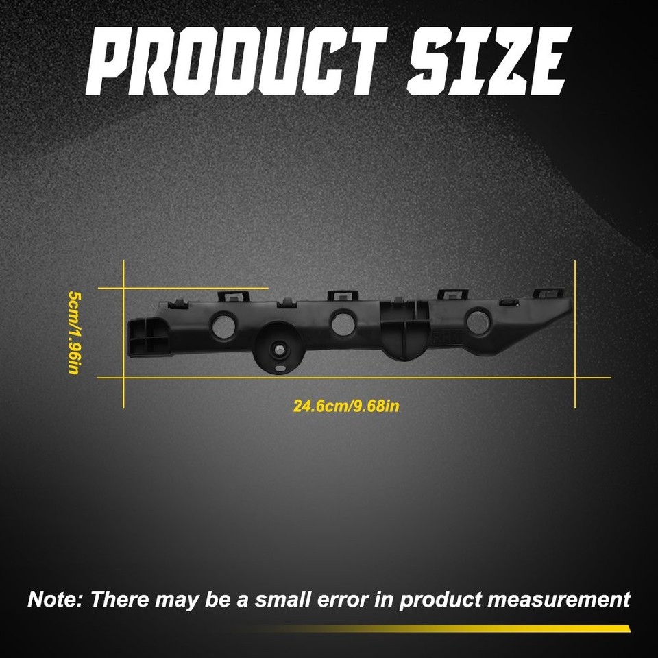 2Pcs Rear Left+Right Side Bumper Bracket Support Black For Infiniti Q50 ...