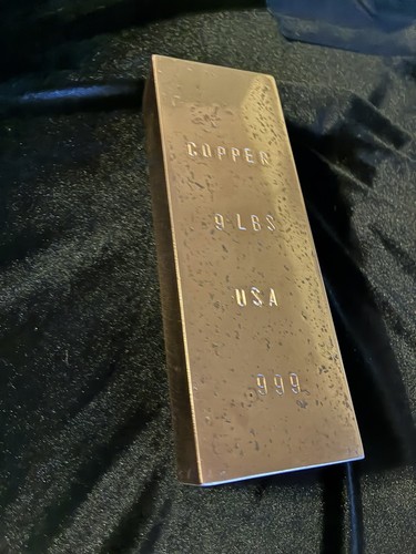 9 Pound Pure .999 Copper Bar, Very Heavy | eBay
