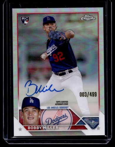 2023 Topps Chrome Refractor Bobby Miller Rookie Auto /499 #RA-BM | eBay