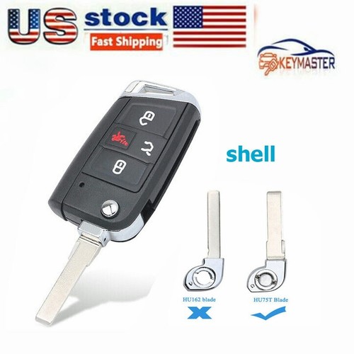4 Button Remote Car Key Shell Fob for Volkswagen Golf GTI Tiguan Jetta ...
