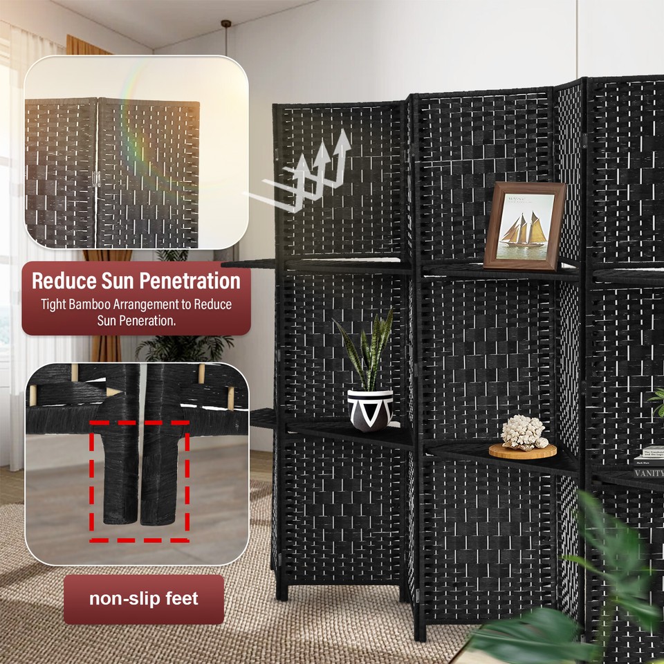 Room Divider Room Screen Divider Wooden Folding Portable ...