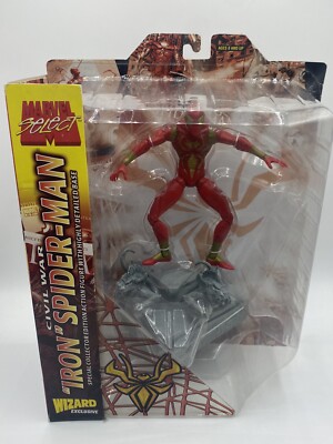Marvel Select: Iron Spider-Man Action Figure (2006) Diamond New Wizard ...