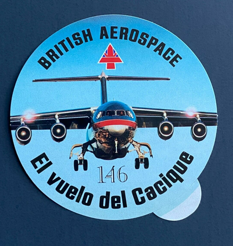 British Aerospace BAe 146 "El vuelo del Cacique" Aircraft Sticker | eBay