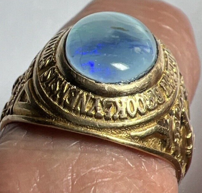 Vintage/Antique Jostens 14 K Yellow Gold Opal Class Ring size 6.5 | eBay
