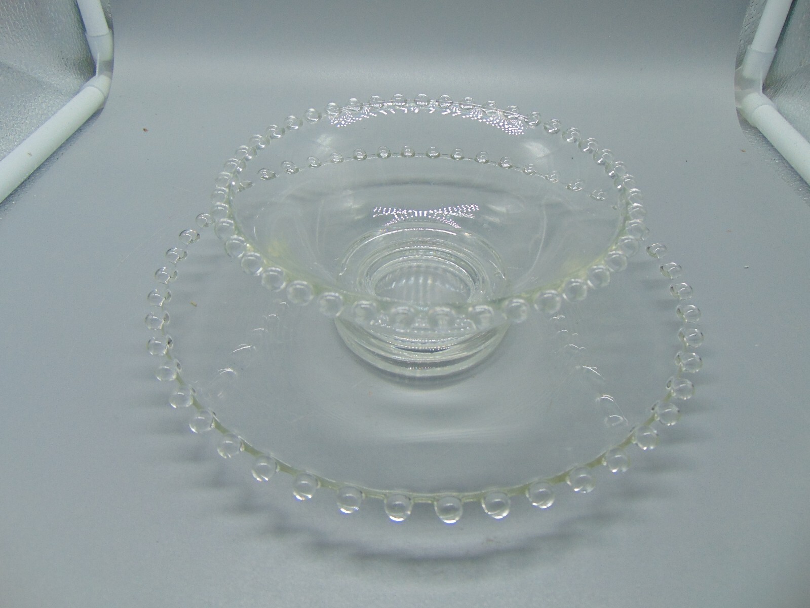 Imperial Glass Candlewick Salad Plate/Bell Bowl Set Antique MINT | eBay