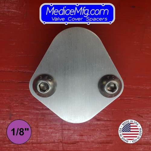 Aluminum Fuel Pump Block-off Plate 1/8" AMC JEEP V8 290 304 343 360 390 ...