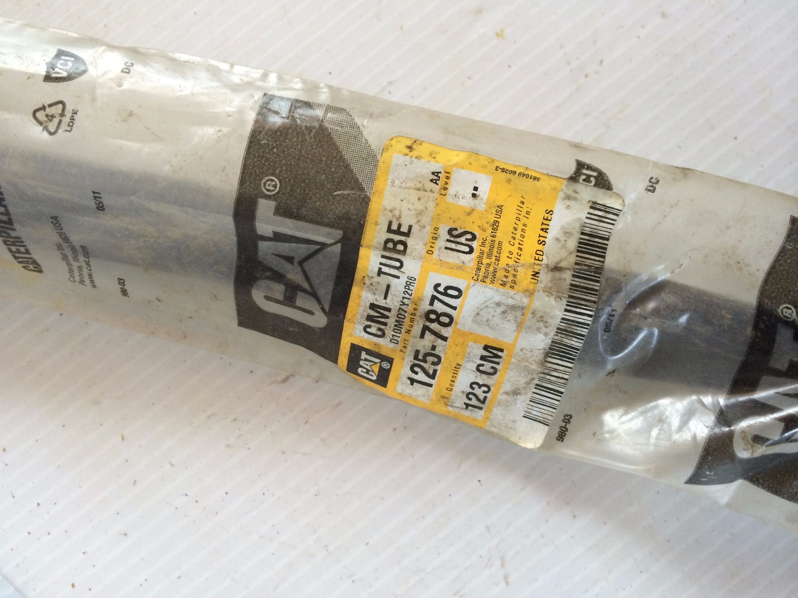 CAT Caterpillar 123 cm TUBE - HEAT SHRINK 125-7876 | eBay