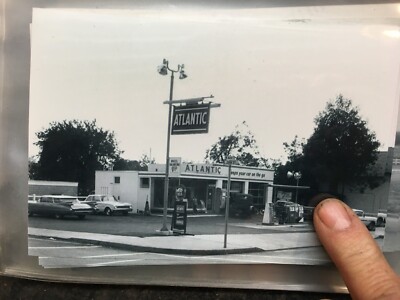 Vintage Atlantic Gas Station Photo 1950s 60s Highspire Pennsylvania ...