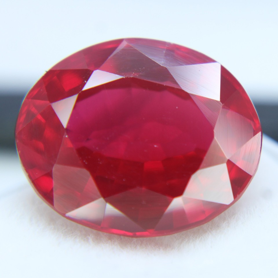18.50CT Certified Natural Red Ruby Eye Clear Oval Shape Loose Gemstones ...