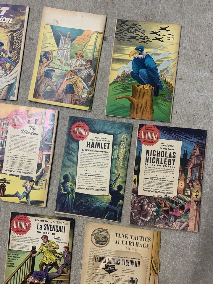 Antique Magazines Famous Authors Illustrated Lot 1-13 Comic Books ...