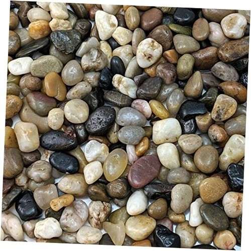 Natural Decorative Polished Mixed Pebbles 3/8" Gravel Size () 5-lb Bag ...