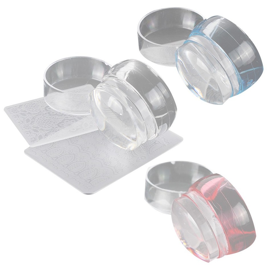 3 Sets Nail Art Printing Tools Stamping Plate Kit Stamper with Scraper ...