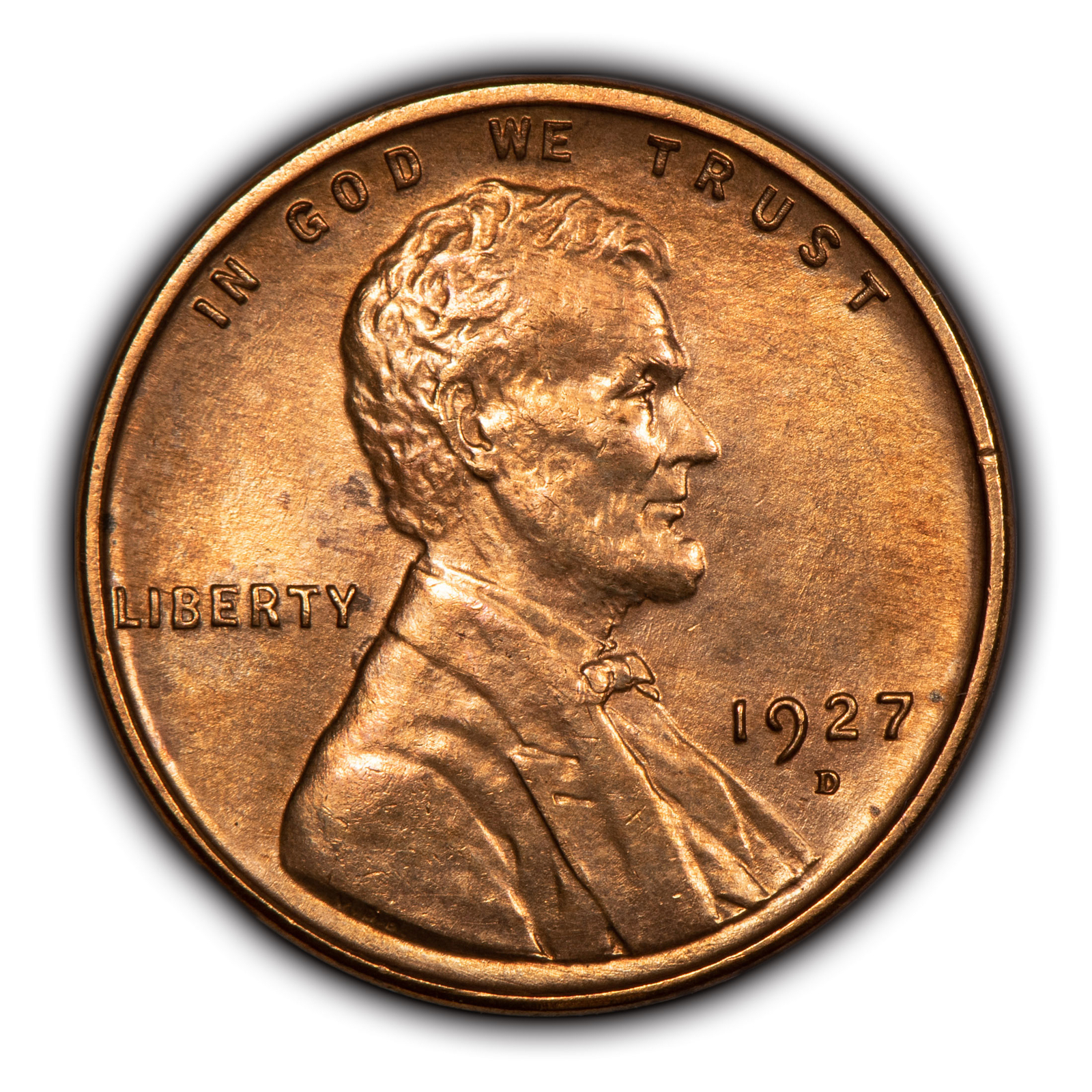 1927-D 1c Lincoln Wheat Small Cent - Strong Strike - Lots of Red - UNC ...