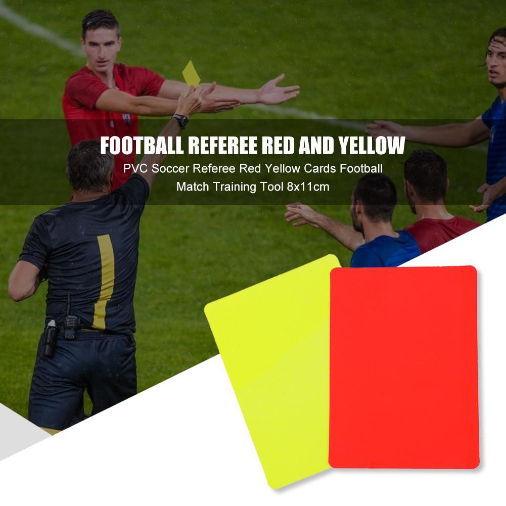PVC Soccer Referee Red Yellow Cards Football Match Training Tool (2pcs ...