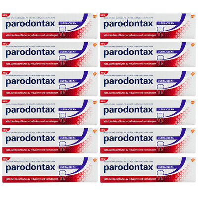Parodontax Ultra Clean 12 X 75ml Dentifrice Avec Fluorure - Fort Dents ...