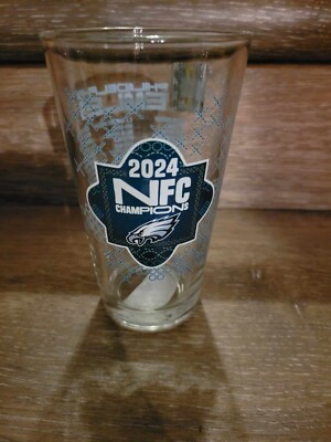 Super Bowl 59 LIX Philadelphia Eagles 16oz Roster Pint Glass NFC ...