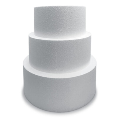 Cake Dummies 8 Inch Deep Round Sizes 3 - 12 Inch Polystyrene Dummy ...