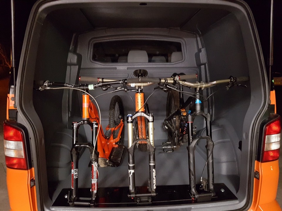 VW TRANSPORTER MTB BIKE RACK, INTERIOR MOUNT, VWT5 VWT6 | eBay UK