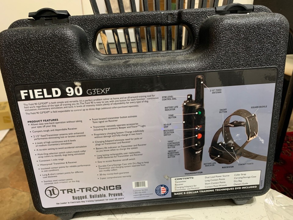 Tri-Tronics Field 90 G3 EXP Dog Training System w/ Chargers and Hard ...
