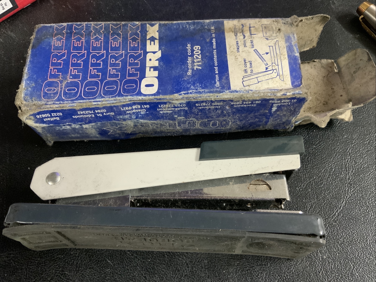 Vintage Ofrex Popular Stapler – Dark And Light Grey - Tatty Box | eBay UK