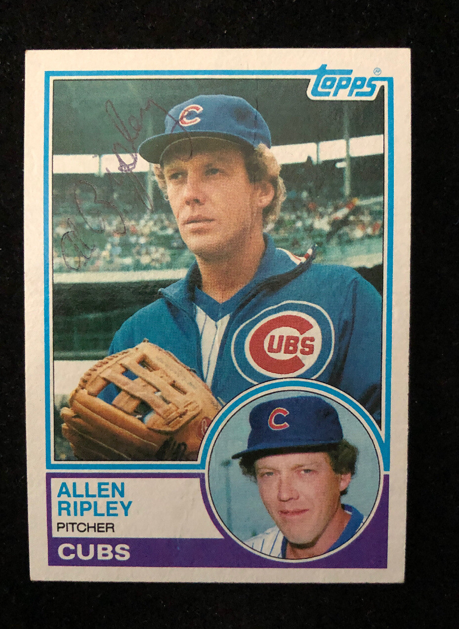 ALLEN RIPLEY 1983 TOPPS AUTOGRAPHED SIGNED AUTO BASEBALL CARD 73 CUBS ...