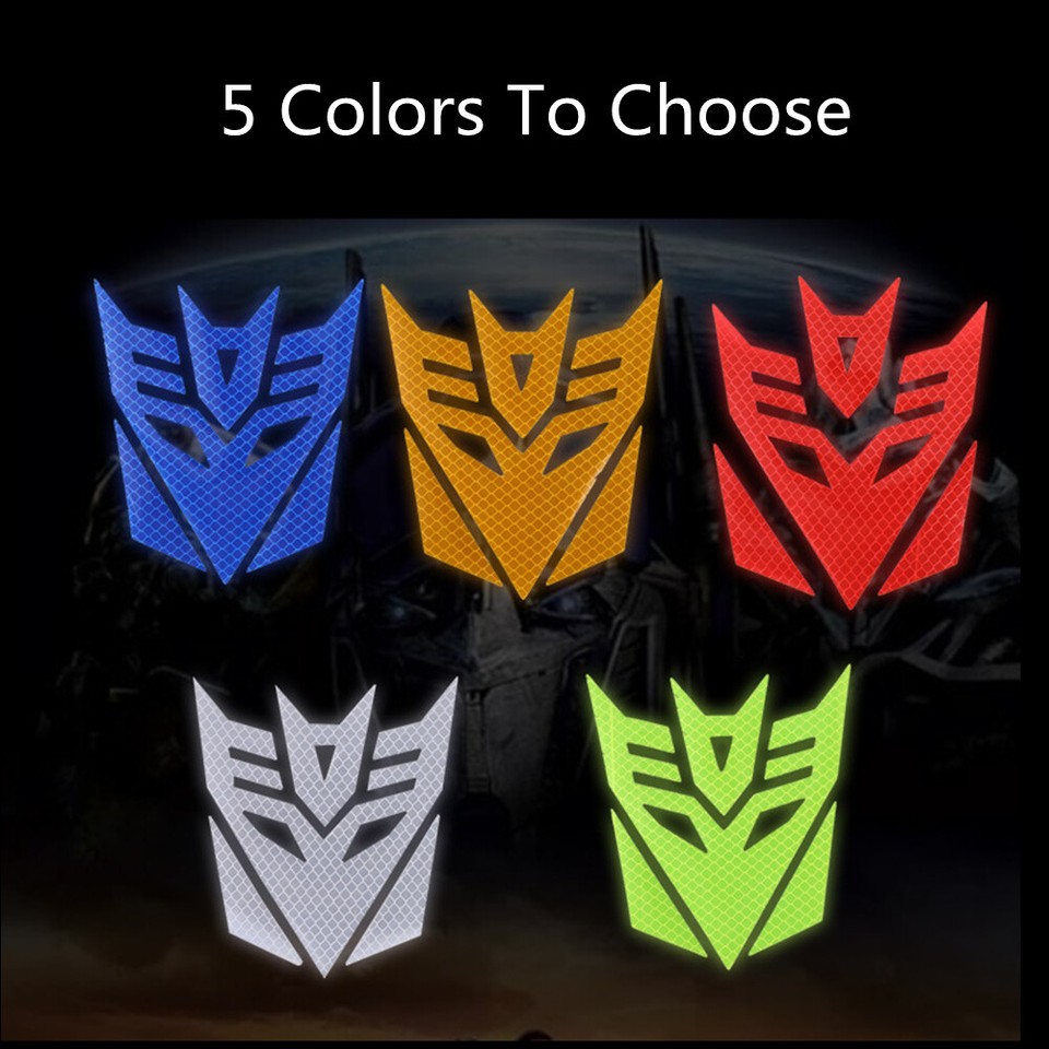 Transformers Autobot Decepticon Car Reflective Safety Warning Sticker ...