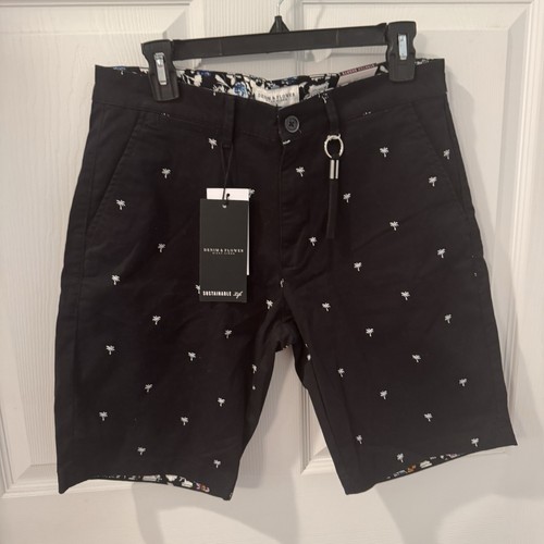 Denim & Flower Ricky Singh Shorts Men's Power Stretch Palm Tree Size 30 ...
