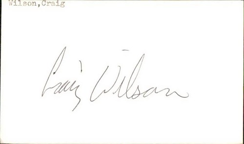 Craig Wilson Signed 3x5 Index Card Cut Pirates Yankees Braves Autograph ...