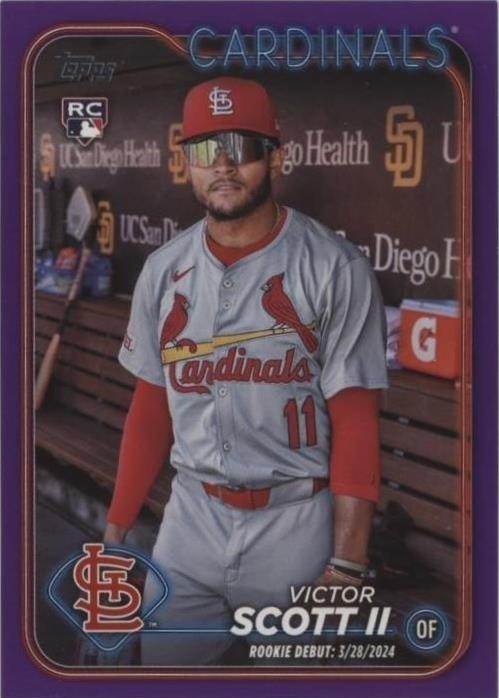 2024 Topps Update Series - Rookie Debut Victor Scott II #US77 Purple ...