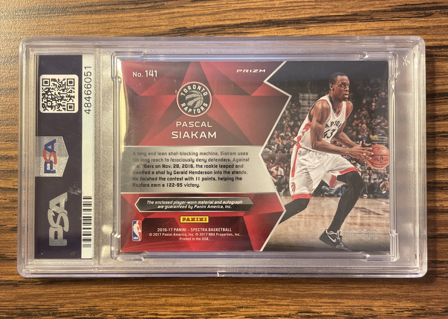 2016 Panini Spectra Pascal Siakam Rookie Autograph Jersey /300 PSA 8 | eBay