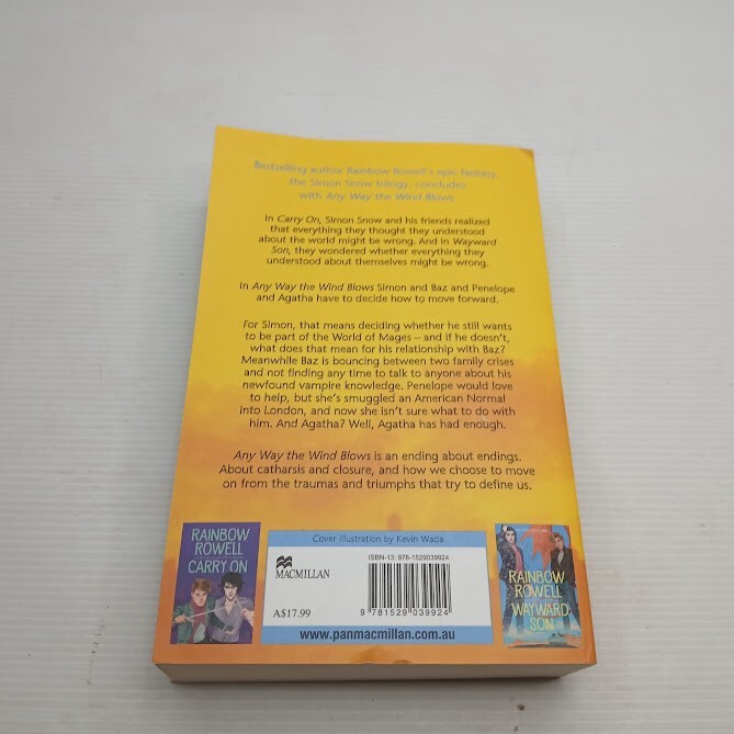 Any Way the Wind Blows by Rainbow Rowell Paperback Simon Snow Book 3 ...