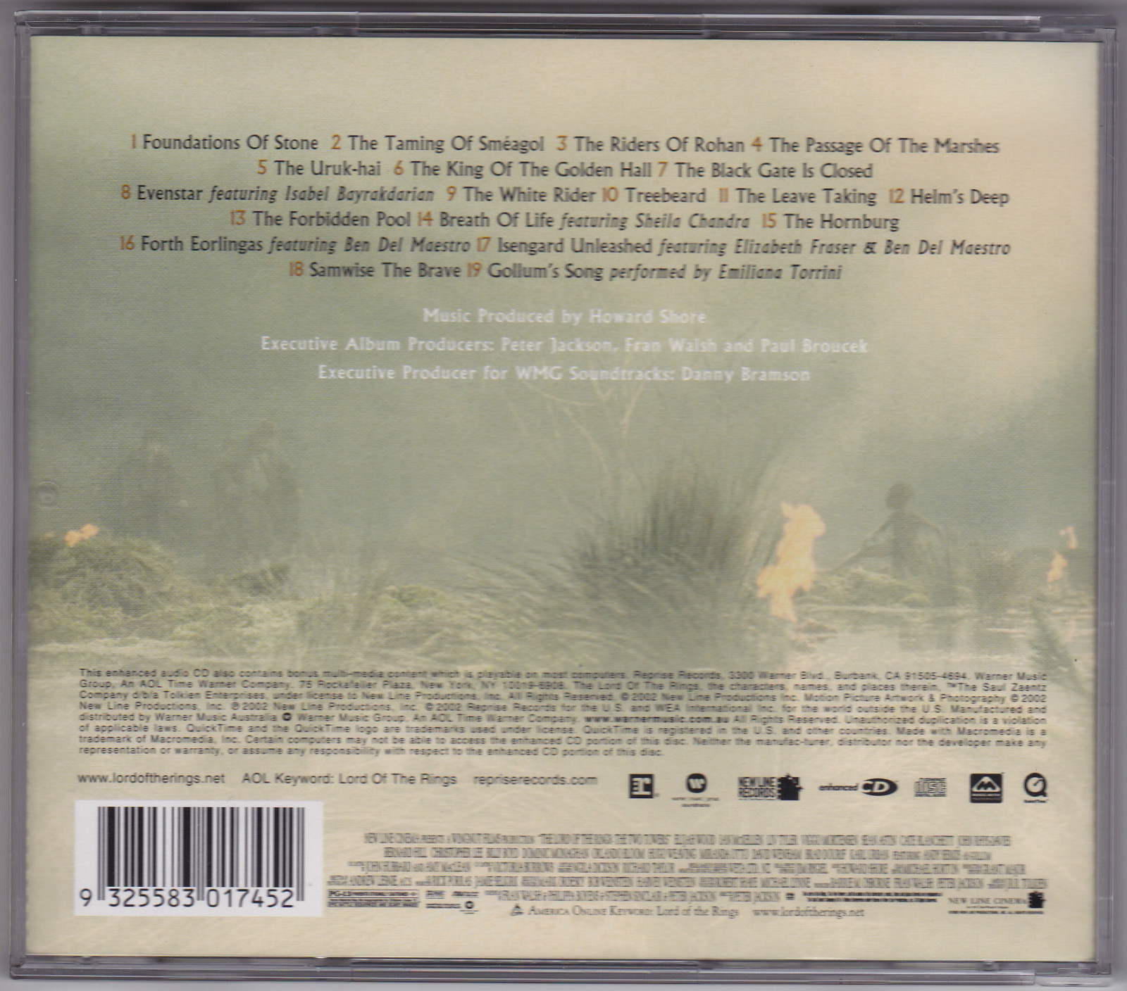 The Lord Of The Rings - The Two Towers - Soundtrack - Howard Shore - CD ...