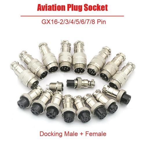 Aviation Connector GX16-2P 3P 4P 5P 6P 7P 8P 16m Docking Male Female ...