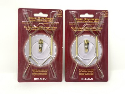 Lot of 2 Hillman Classic Plate Hanger #122048 Soft Tip, Holds 5 ” To 7 ...
