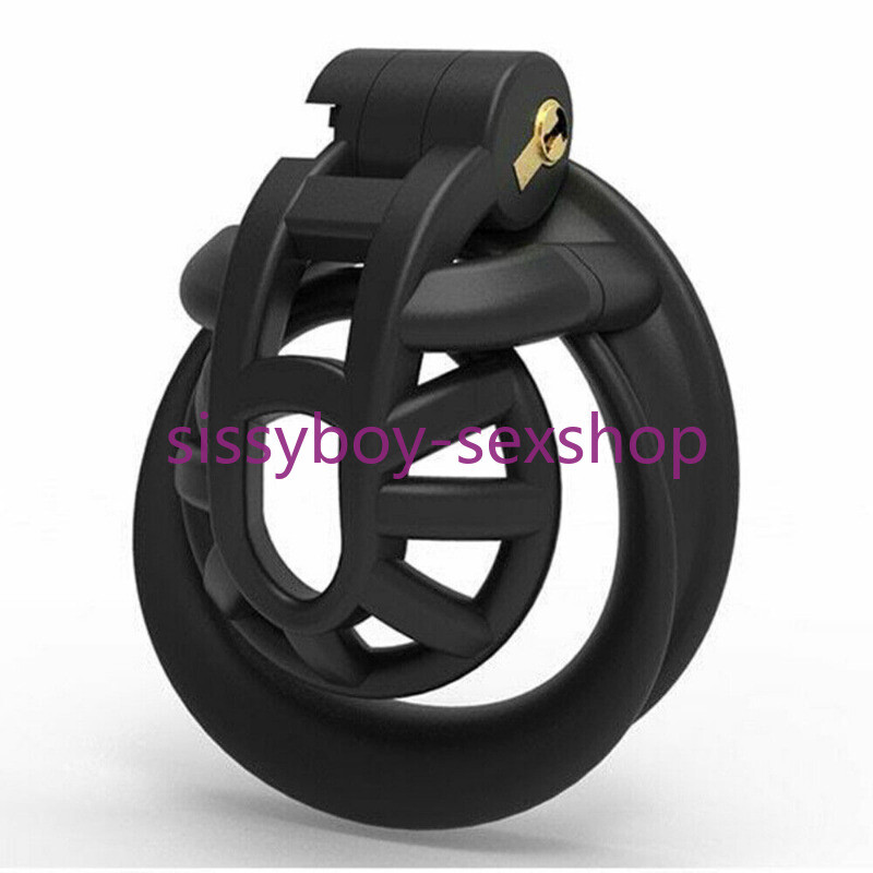 Classics Positive/Negative Male Chastity Cage Device 3D Double-Arc Ring ...