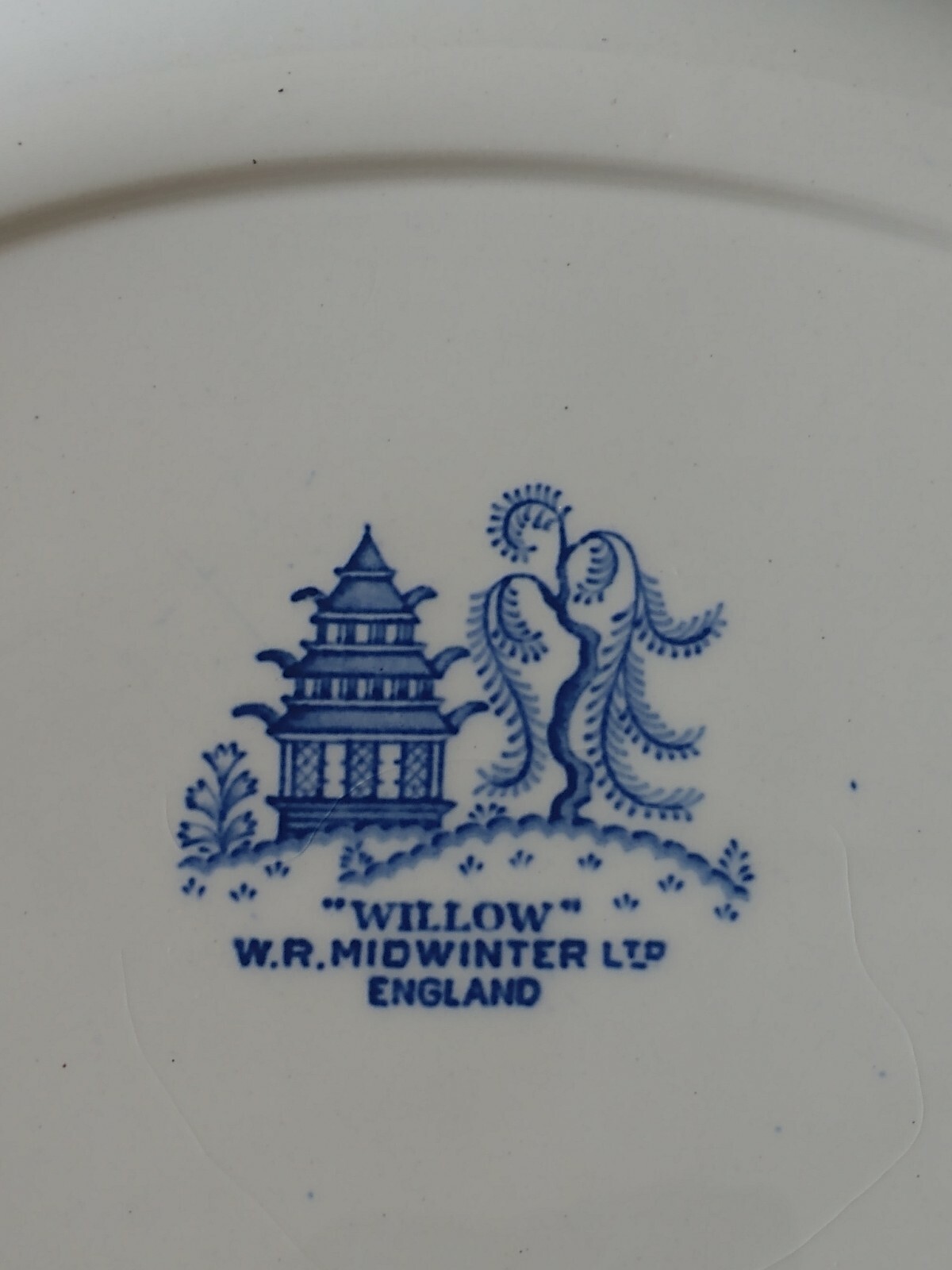 Vintage W.R. Midwinter Ltd Blue Willow 12" Oval Serving Plate Platter ...
