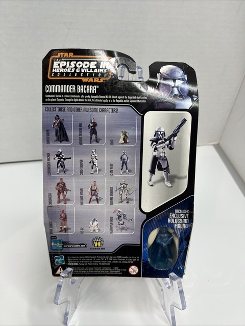 Hasbro 2006 Star Wars 4 of 12 Commander Bacara Figure Episode III ROTS ...